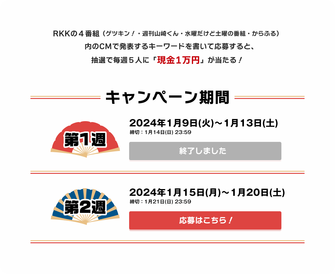 2024年お年玉キャンペーン｜RKK熊本放送